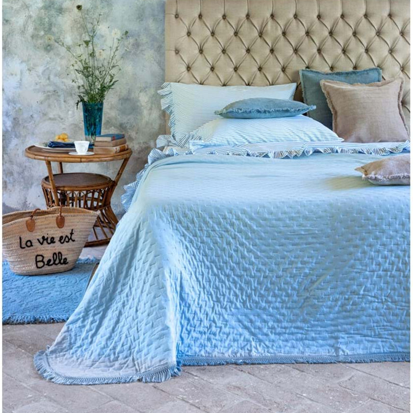BLANC MARICLÒ Trapunta Singola con Frange 260 GSM "PETALI UNITI ...