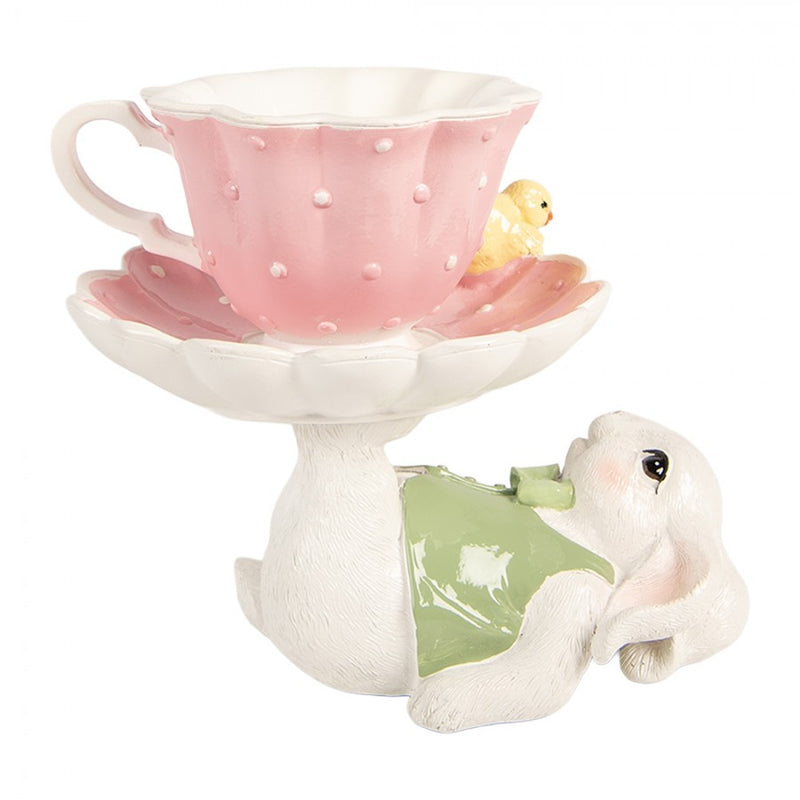 CLAYRE & EEF Coniglio con Tazza e Pulcino in Resina — Sweet Home Shabby ...