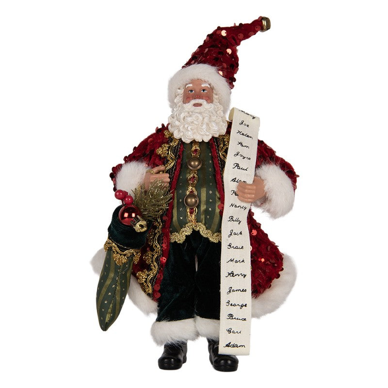 CLAYRE & EEF Babbo Natale con Paillettes e Lista — Sweet Home Shabby style